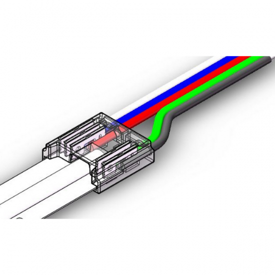 ljusihem.se | COB LED to cable connector, 15cm, 4PIN-10mm PCB | Baca ...